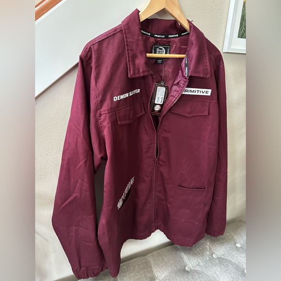 Primitive | Jackets & Coats | Primitive X Demon Slayer Tanjiro Maroon ...